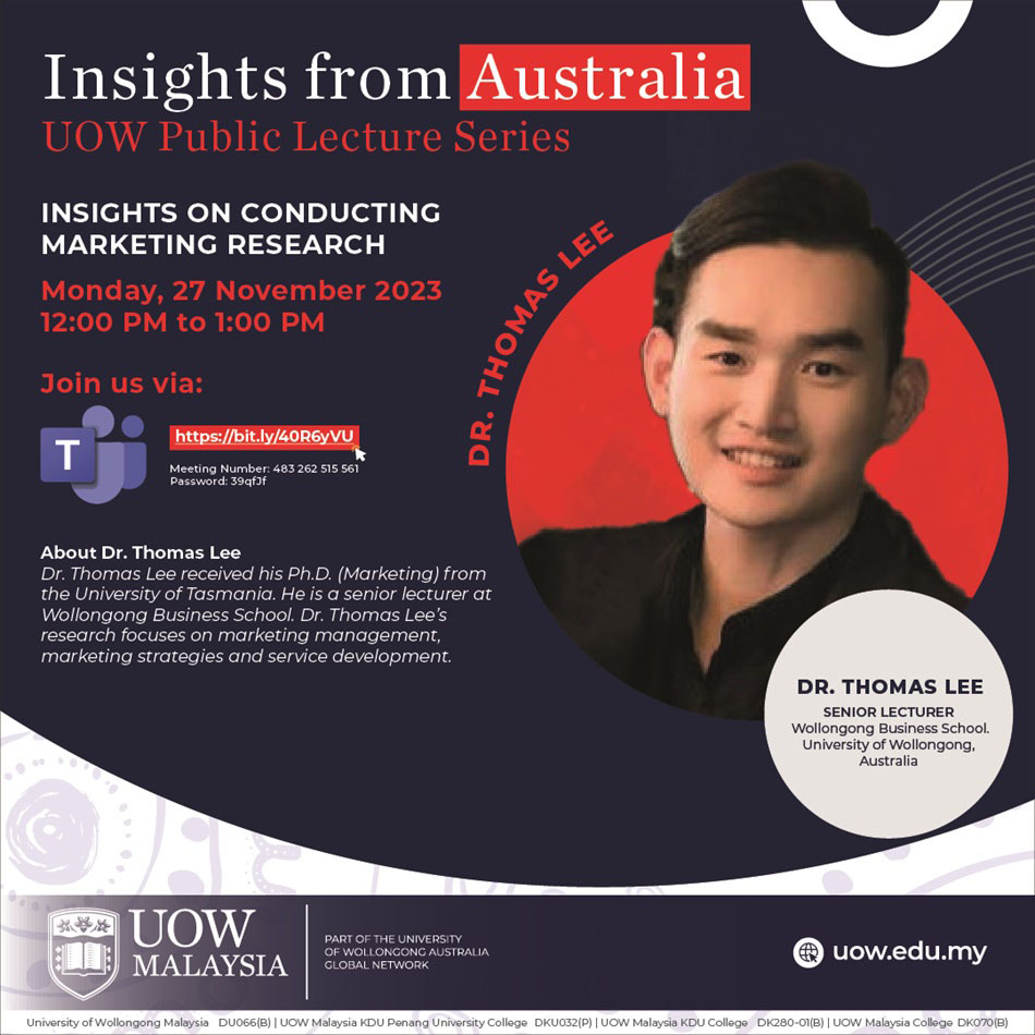 UOW Public Lecture Series | UOW Malaysia