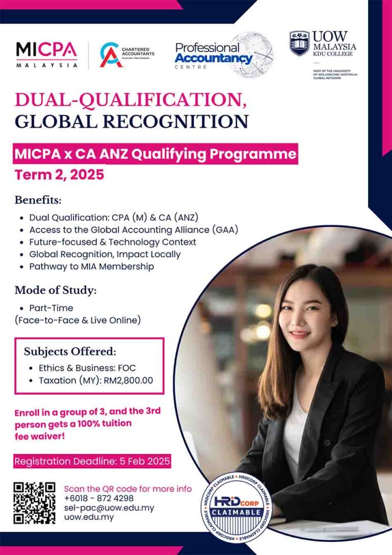 MICPA x CA ANZ Qualifying Program | UOW Malaysia